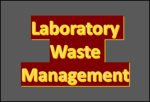Sop for Laboratory waste management - PharmaJia